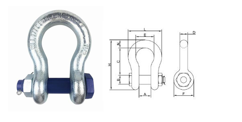 G2130 Bolt Type Anchor Shackles / Anchor Type Shackle - Waysail